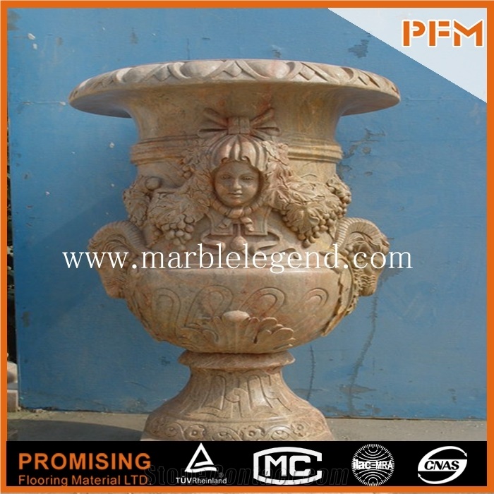 Marble Stone Inlay Flower Pot,Polished Marble Flower Pot from China ...