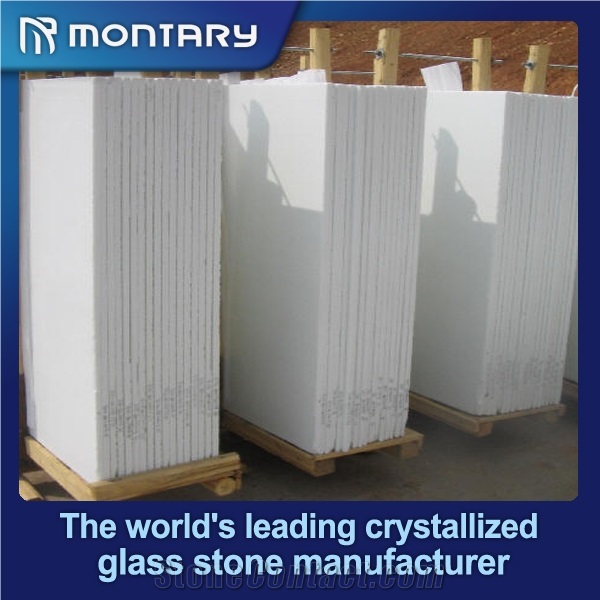 Pure White High Quality Crystalized Nano Man Made Stone with Wide ...