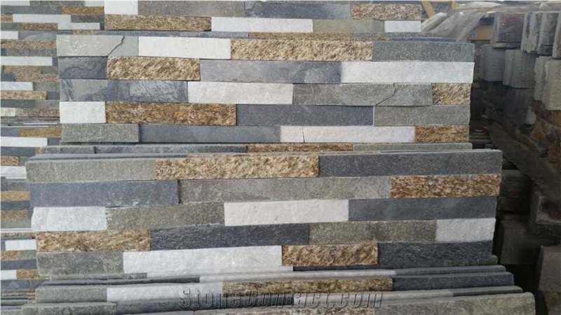 Fargo Multi-Color Slate Wall Cladding Panels,Stacked Thin Stone Veneer ...