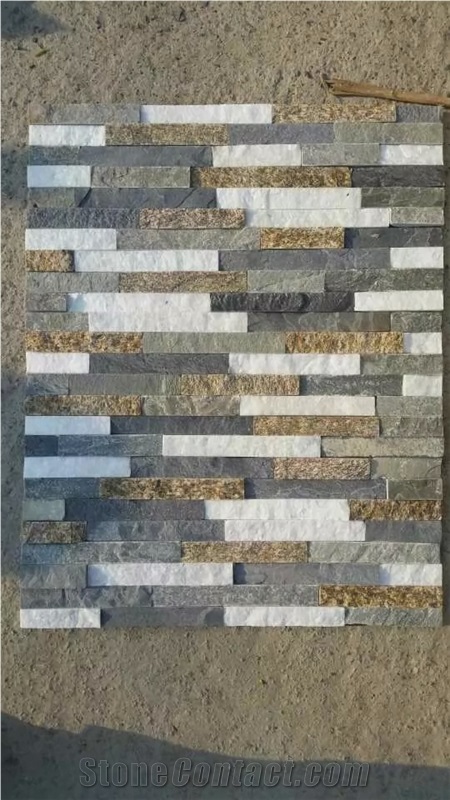 Fargo Multi-Color Slate Wall Cladding Panels,Stacked Thin Stone Veneer ...