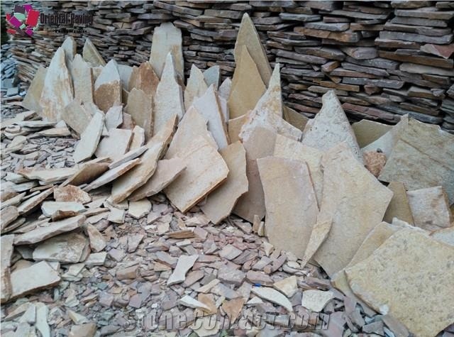 Yellow Slate Flagstone Pavers,Flag Stone Countryard,Flagstone Walkway ...