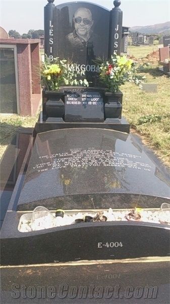 Black Granite Tombstones from South Africa-349210 - StoneContact.com