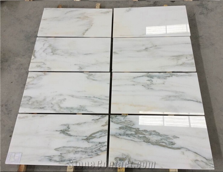 30x60cm Cheap China White Marble Flooring Tiles from China ...