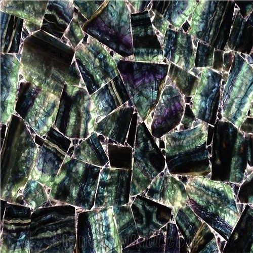 Fluorite Backlit Translucent Gem Stone/Semi Precious Stone Slabs&Tiles ...