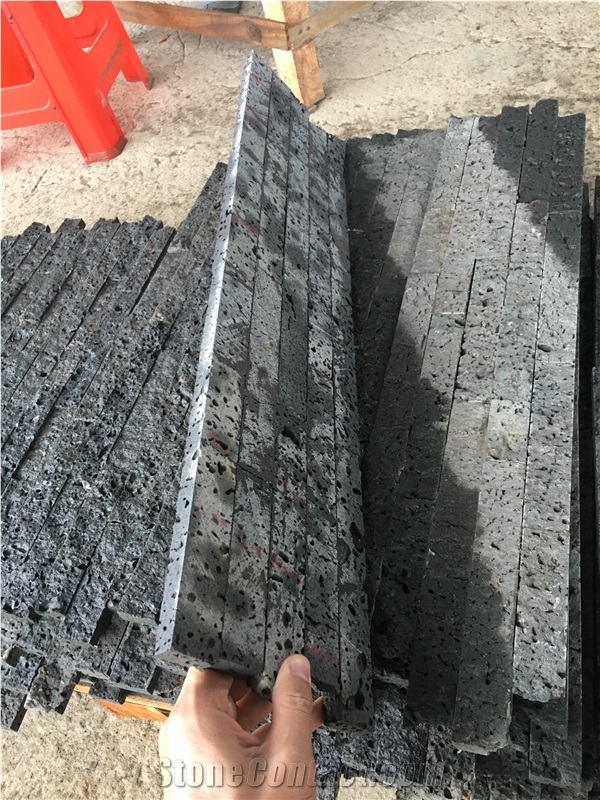 Grey Basalt Stacked Stone For Cladding Wall - StoneContact.com