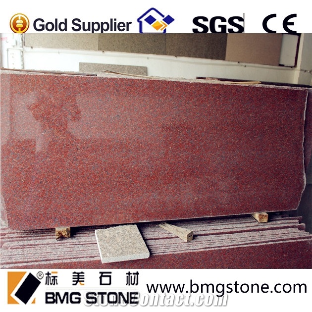 Indian Ruby Red Granite Slabs and Tiles from China - StoneContact.com