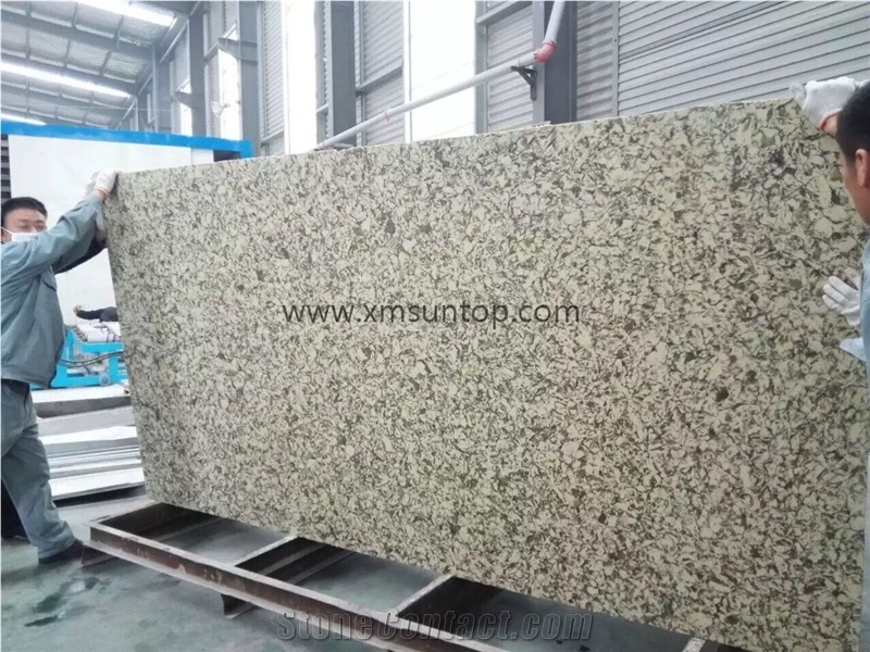Yellow Quartz Stone Slab & Tiles/Engineered Stone Slab from China ...
