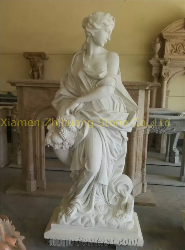 White Vein Marble Sculpture, Handcarved Sculpture from China ...