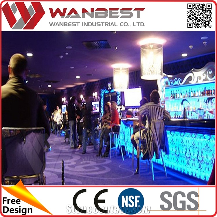 Nightclub Decoration Artifial Stone Bar Counter Disco Bar Counter Led ...