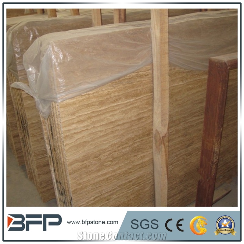 Yellow Travertine Azarshahr Slabs,Gold Travertine Iran Slabs,Persian ...