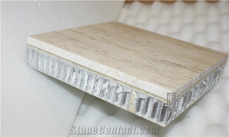 Beige Travertine Compound Tiles Panels - StoneContact.com