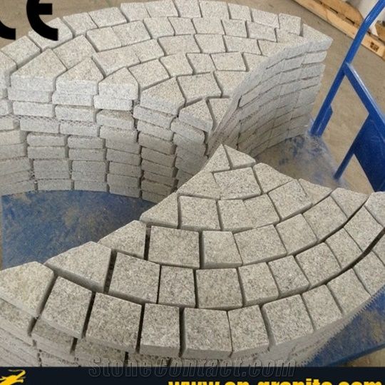 Fan Shape Paving Stone Grey Stone Pavers China Granite Stone Paving