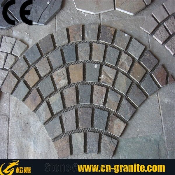 Fan Shape Paving Stone Grey Stone Pavers China Granite Stone Paving