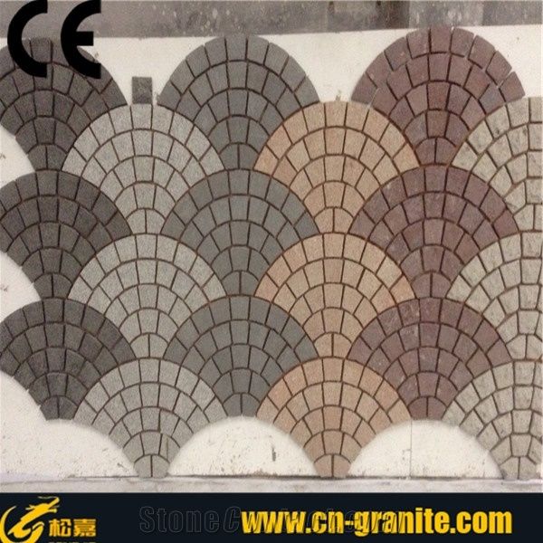 Fan Shape Paving Stone Grey Stone Pavers China Granite Stone Paving