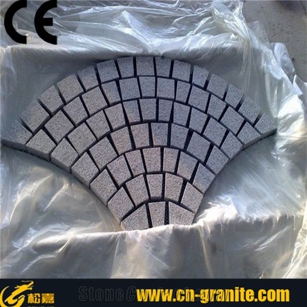 Fan Shape Paving Stone Grey Stone Pavers China Granite Stone Paving