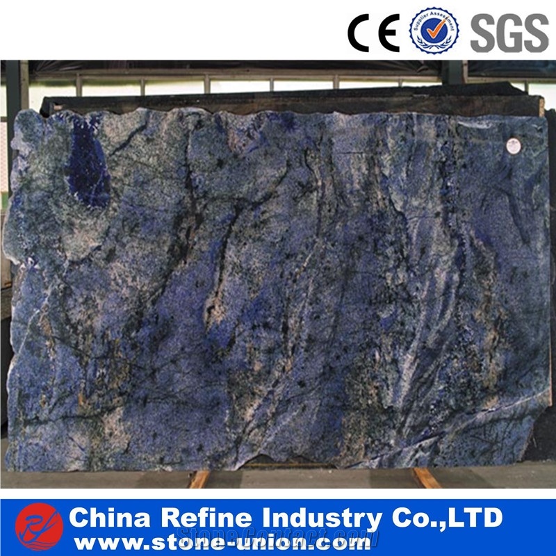 Brazil Azul Bahia Granite Slab , Blue Granite Wall Tile , Blue Granite ...