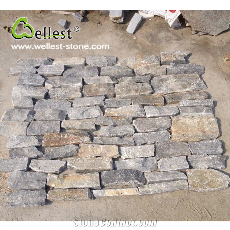 New Design Pebble Shape Natural Slate Loose Stacked Stone for Project ...
