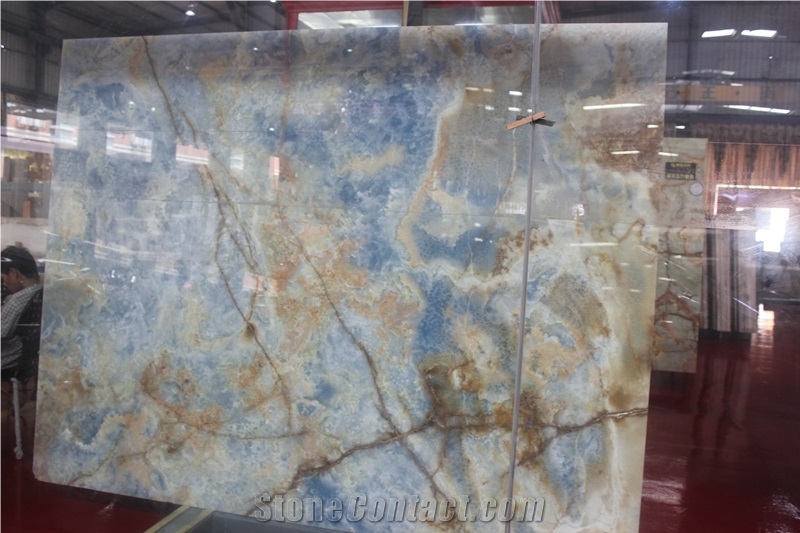 Pakistan Bule Onyx Polished Slabs, Blue Onyx Slabs from China ...
