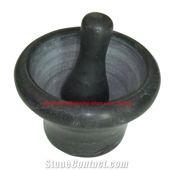 Conical Black Marble Mortar and Pestle from China - StoneContact.com Conical Black Marble Mortar and Pestle from China - StoneContact.com