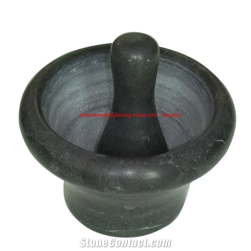 Conical Black Marble Mortar and Pestle from China - StoneContact.com Conical Black Marble Mortar and Pestle from China - StoneContact.com