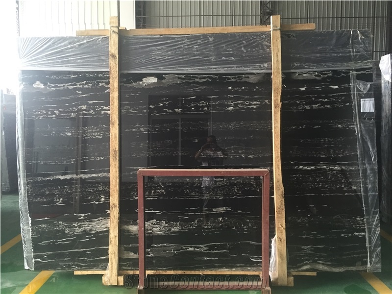 Silver Dragon Marble Slabs & Tiles, China Black Marble from China ...