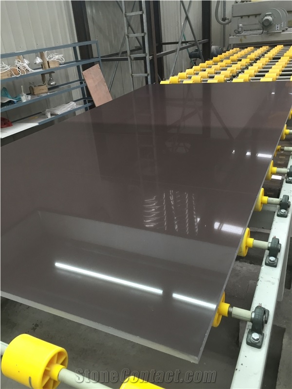 Dark Brown Quartz Slabs/Quartz Stone from China - StoneContact.com