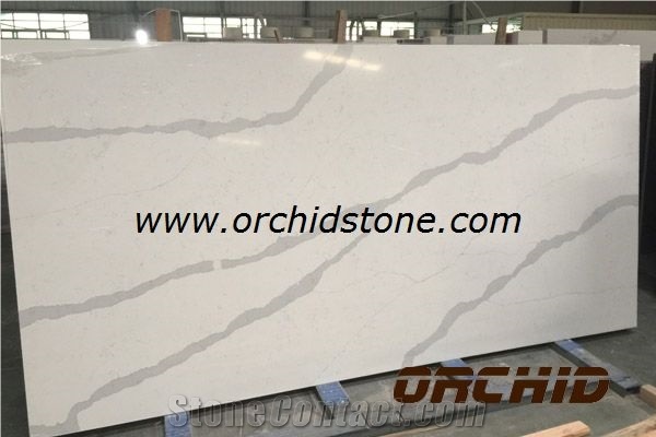 2Cm Calacatta White Engineered Quartz Slabs - StoneContact.com
