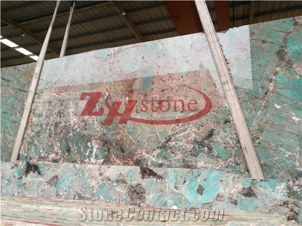 Natural Amazon Green Quartzite Slab for Wall Covering from China ...