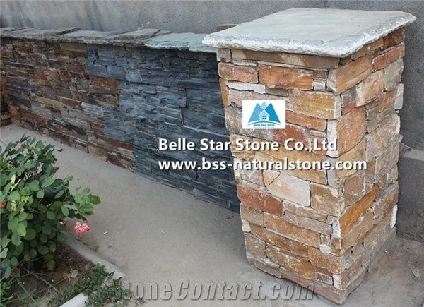 Slate Stone Wall Cap - Wall Design Ideas