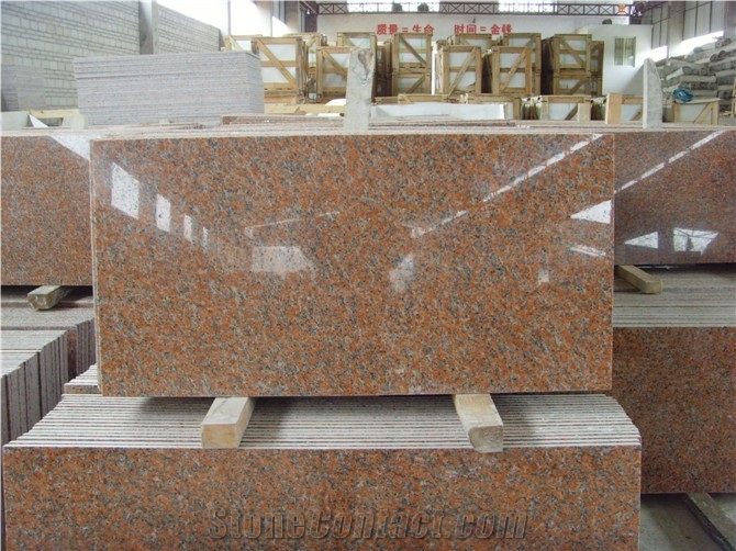 Samkie Red Granite Flooring - StoneContact.com