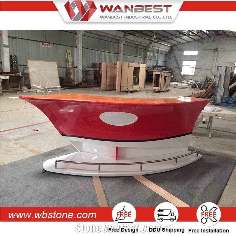 Portable L Shaped Bar New Design L Shape Artificial Stone Portable