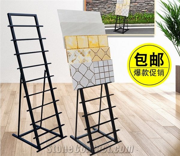 Spinning Wing Sliding Tile Display Racks from China - StoneContact.com