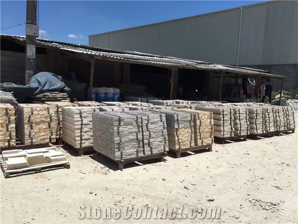 White Limestone ,Limra/Lymra White Limestone Splitted Culture Stone ...