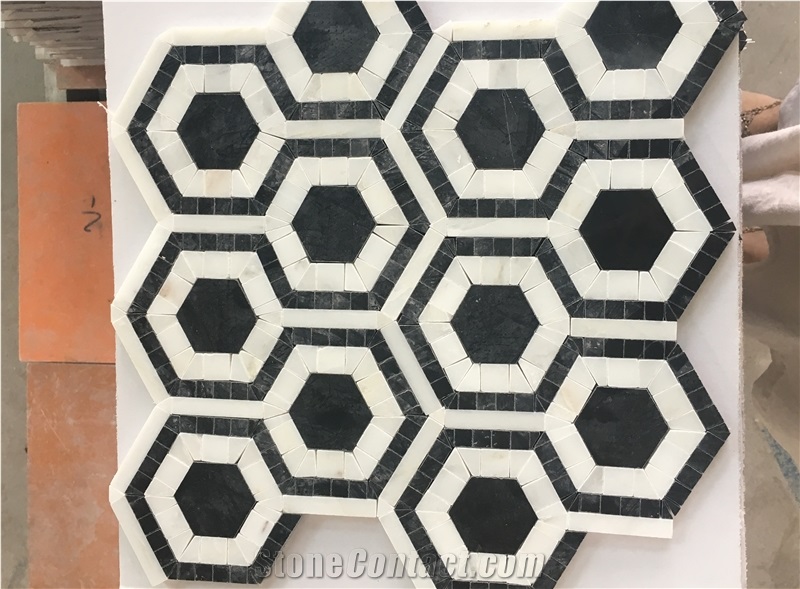 Black And White Hexagon Tile Floor Patterns | Floor Roma