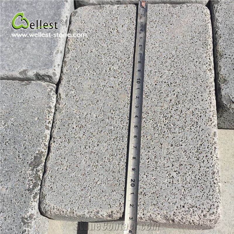 Light Grey Basalt Tumbled Antique Anti-Slip Paver from China ...