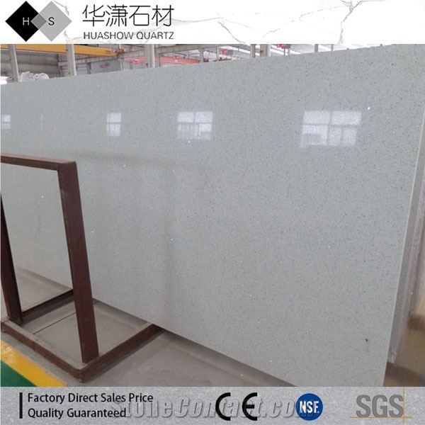 Crystal White Quartz Engineered Stone Walling Slab from China ...