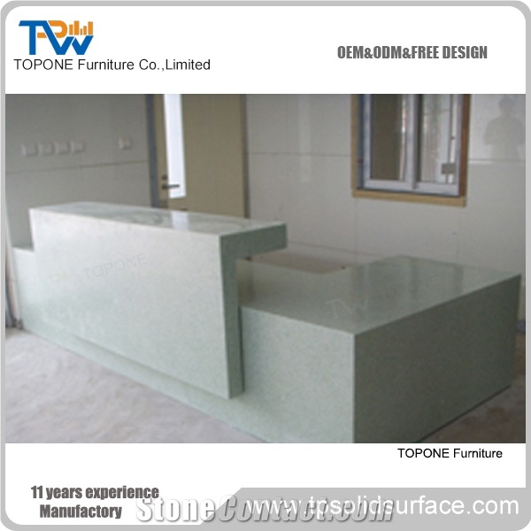 Marble Stone Reception Desk Solid Surface Front Desk from China - StoneContact.com