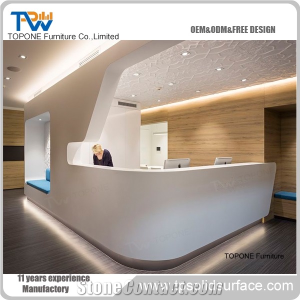 Solid Surface Used Reception Desk Furniture from China - StoneContact.com
