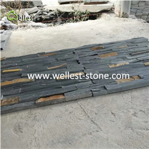 Black Rusty Slate Ledge Stone Stacked Stone Veneer Natural Split Face ...
