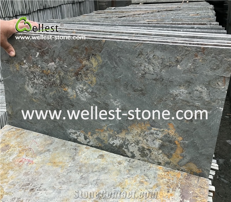 China Own Quarry Rusty Slate Paving Slate for Flooring Tile Pool Paver ...