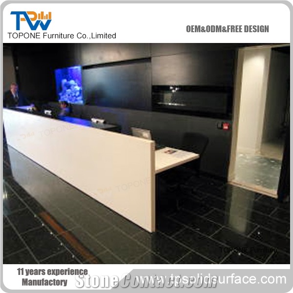 Seamless Joint Artificial Marble Front Table Design from China ...