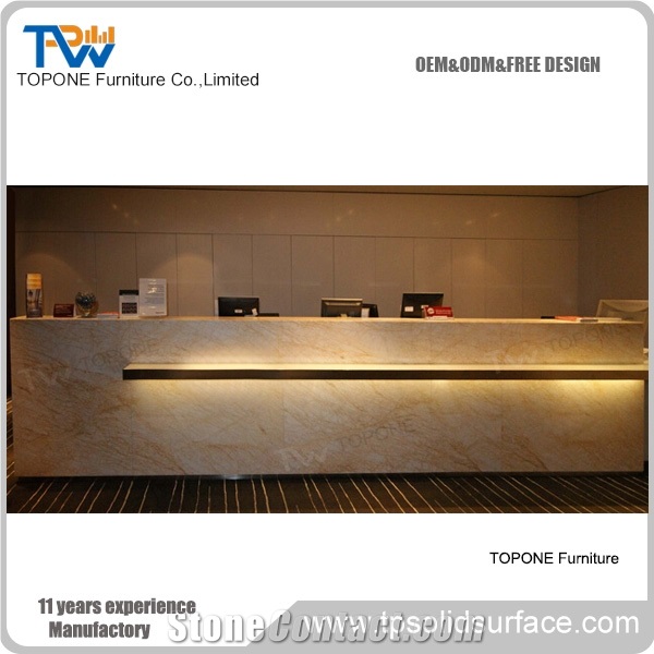 Surface Reception Desk for Office, Solid Surface Marble Reception Desk from China - StoneContact.com