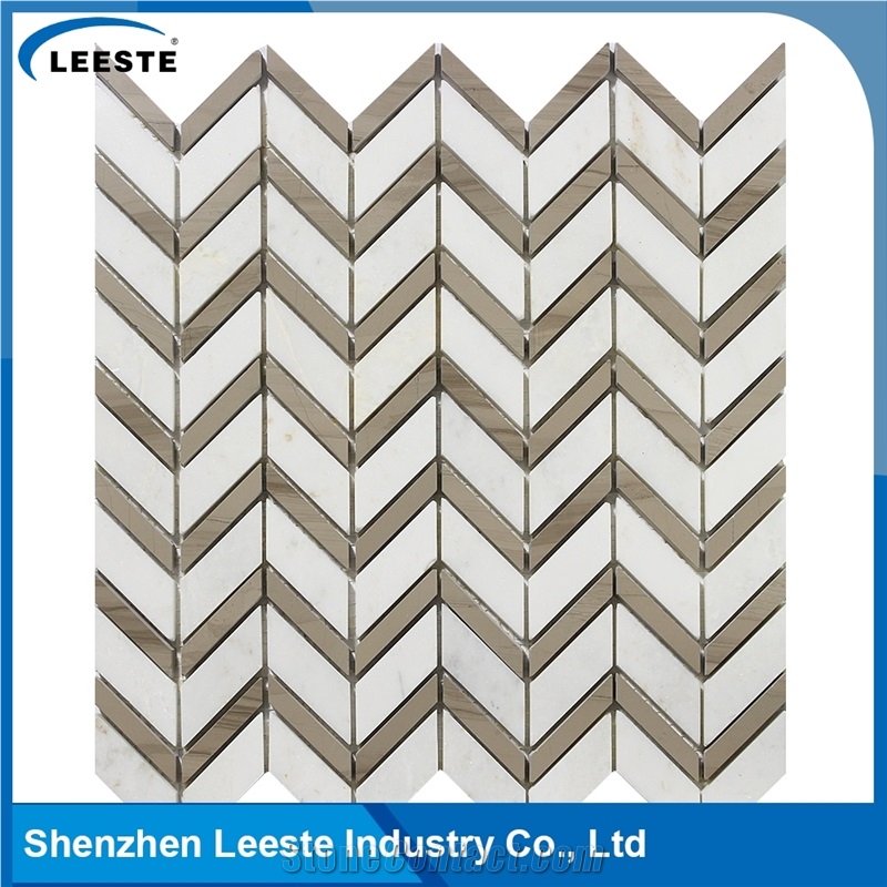 Elegant Wavy Small Marble Tiles Mosaic Pattern from China ...