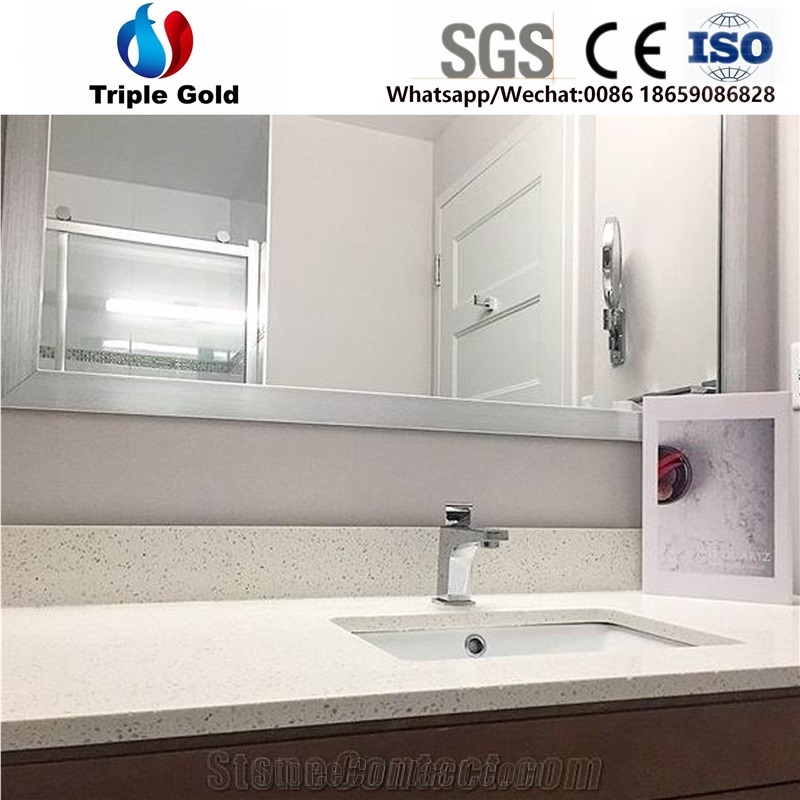 Crystal White Solid Surface Quartz Countertop Tops from China ...
