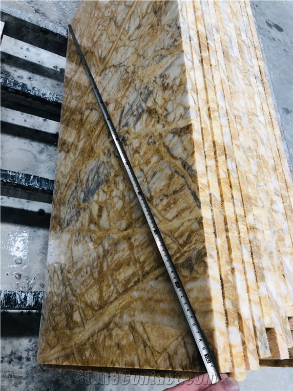 Amber Grey Ash Natural Slab Price Gold Marble from China - StoneContact.com