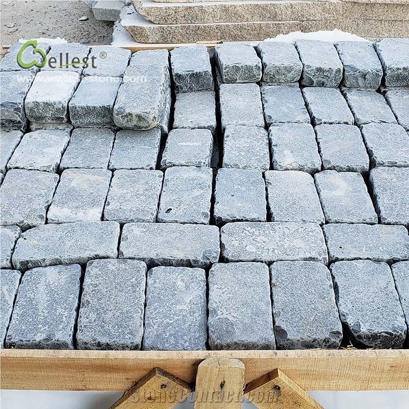 Tumbled Broken Edge Blue Stone Driveway Paver from China - StoneContact.com
