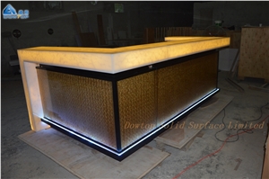 Backlite Led Countertop Solid Surface Bar Counter from China - StoneContact.com