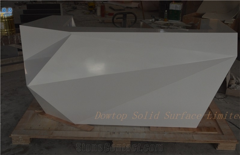 Modern Design White Corian Salon Reception Desk from China ...