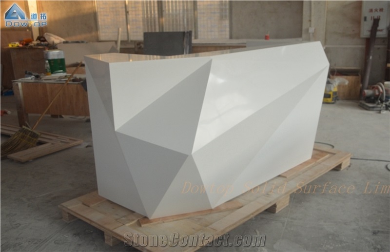 Modern Design White Corian Salon Reception Desk from China ...