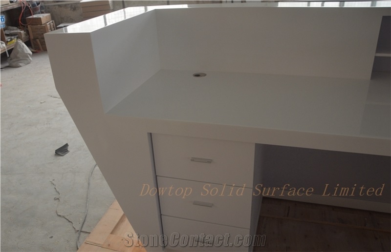 Modern Design White Corian Salon Reception Desk from China ...